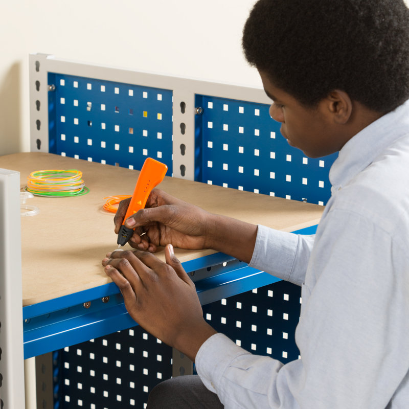 Learniture Creation Station Makerspace Adjustable Height 3 Piece Workbench Set | Wayfair